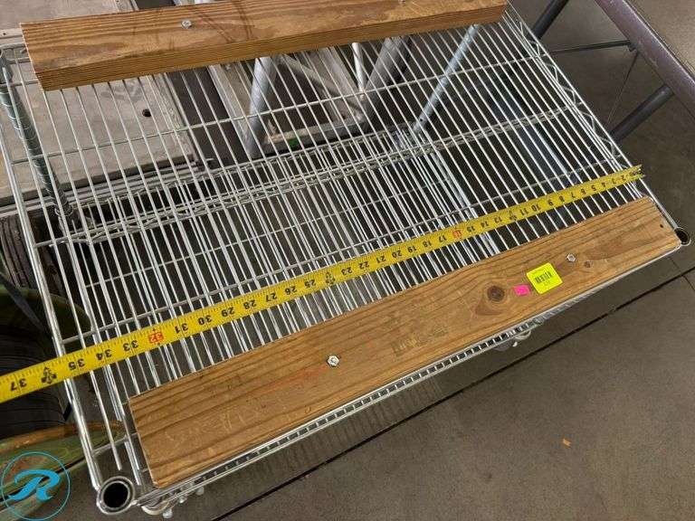Metro Rack Brand Stainless Steel Rack With Locking Wheels, 36" x 24" x ...