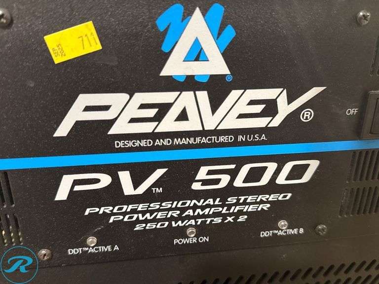 Audio Amplifier Rack with Peavey PV 500, QSC USA 400, QSC MX 700, Crown ...