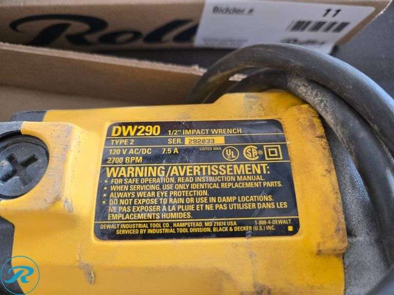 DeWalt DW290 Impact Wrench and DW511 VSR Hammer Drill - Roller Auctions