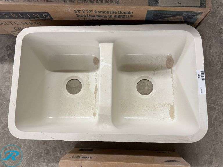 Sterling Vikrell Double-Basin Undermount Kitchen Sink - Roller Auctions