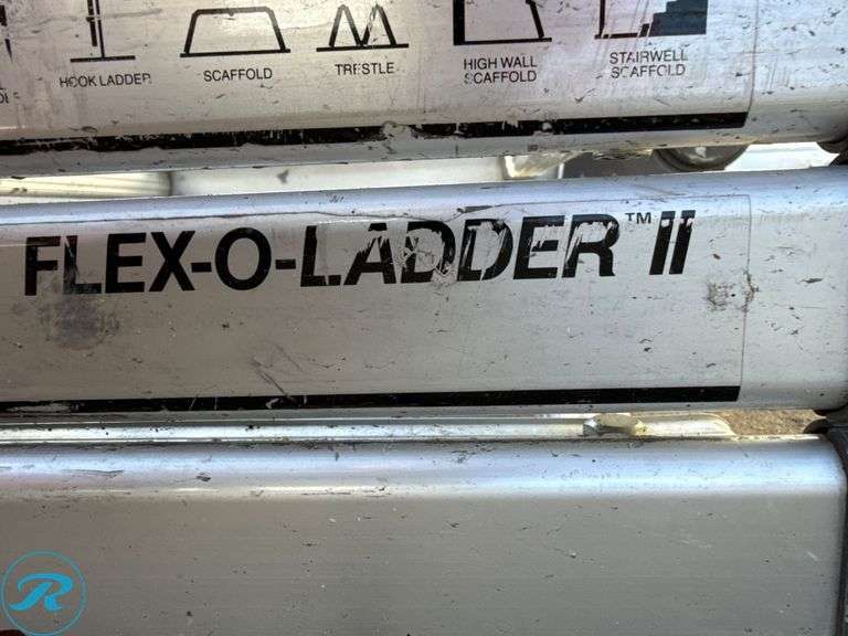 Multipurpose Aluminum Flex-O-Ladder II, Model FLM-3000, 12 ft Total ...