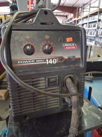 Lincoln Electric Power MIG 140 Welding Machine with Cart and Gas ...