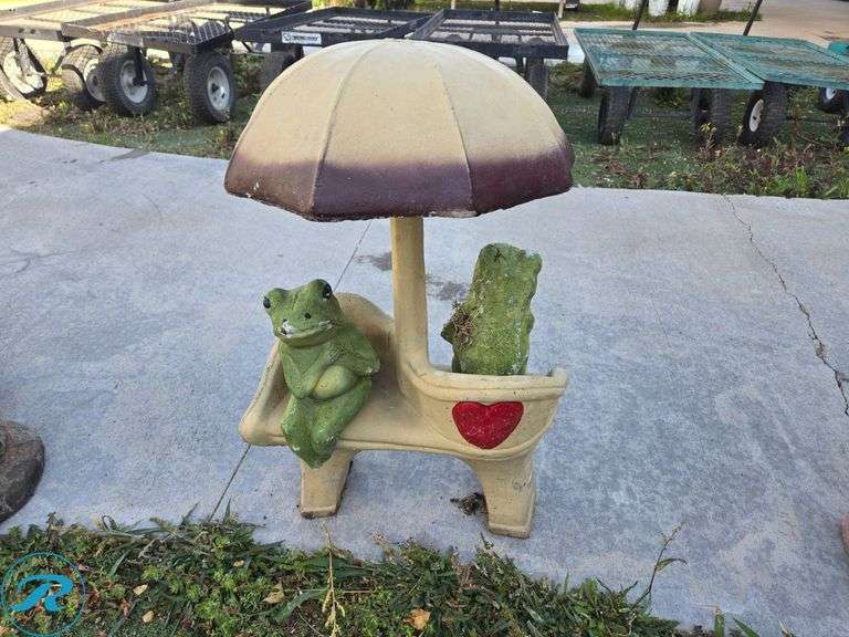Decorative Concrete Frog Bench - Roller Auctions