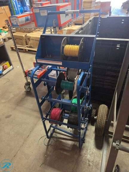 Wire Cart With Spools of Electrical Wire - Roller Auctions