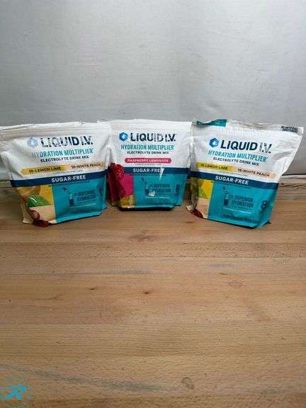 (3) Assorted Liquid I.V. Sugar-Free Hydration Multiplier in Resealable ...