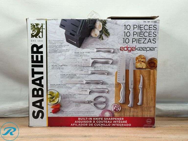Sabatier: 10 Piece Edgekeeper Forged German Steel Cutlery Set- New ...