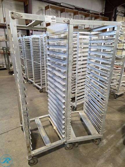 (2) Sheet Pan Racks on Casters - Roller Auctions