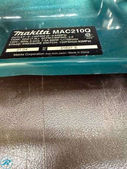 Makita MAC210Q Quiet Series Air Compressor - Roller Auctions