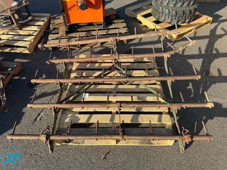 Spring-Tooth Harrow Implement Frame with Tines - Roller Auctions