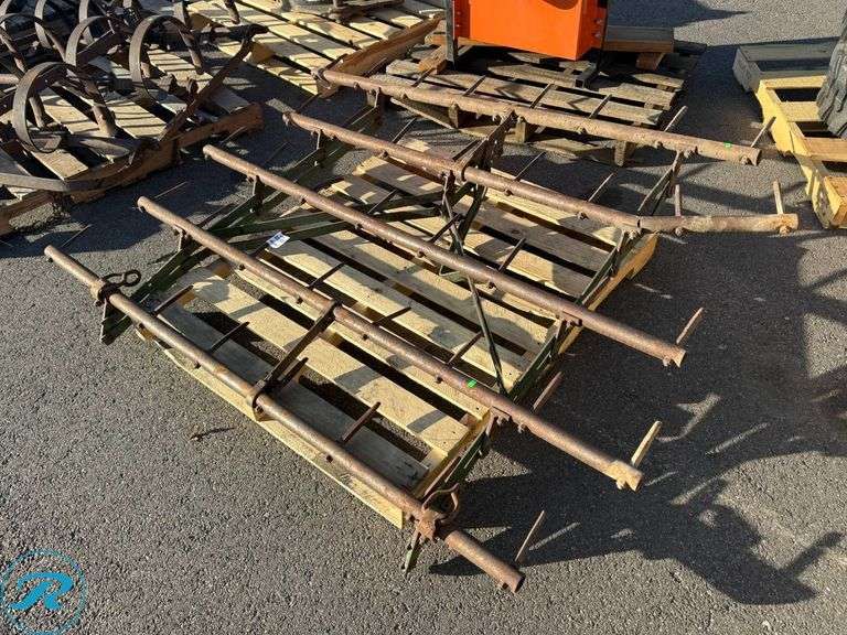Spring-Tooth Harrow Implement Frame with Tines - Roller Auctions