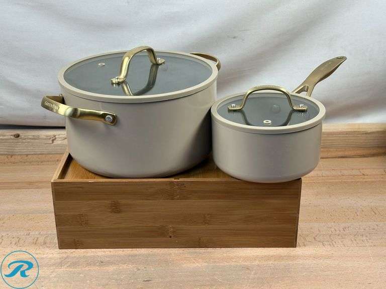 GreenPan: Jewel Pro 11-piece Cookware Set, Taupe- Used - Roller Auctions