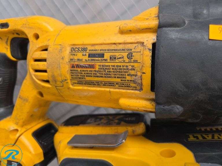 DeWalt DCH273 Rotary Hammer and DCS380 Reciprocating Saw, 20V - Roller ...