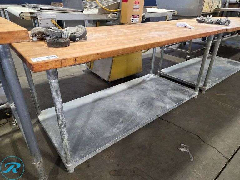 Butcher Block Work Table, 72in x 36in - Roller Auctions