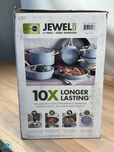 GreenPan: Jewel Pro 11-piece Cookware Set- New - Roller Auctions