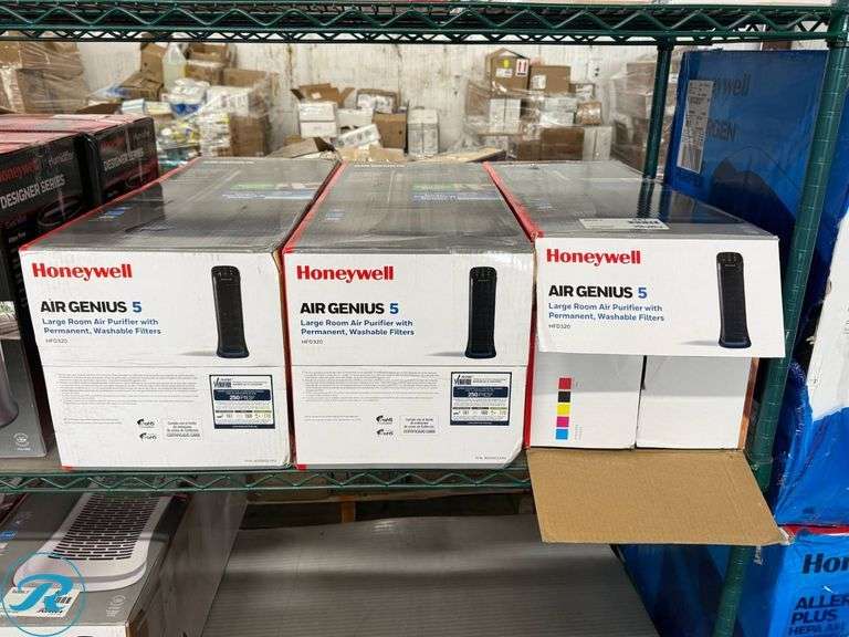 (3) Honeywell Air Genius 5 HFD320 Large Room Air Purifiers with ...