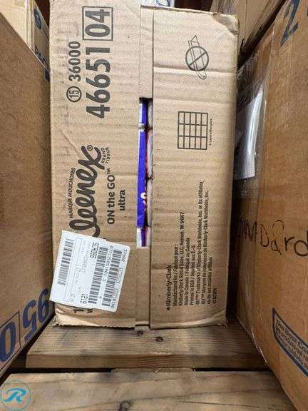 Pallet of Tissue and Paper Products, Including Kleenex, Pacific Blue ...