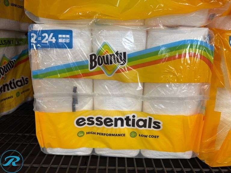 (4) Packs of Bounty Essentials Paper Towels, 24 Rolls Per Pack - Roller ...