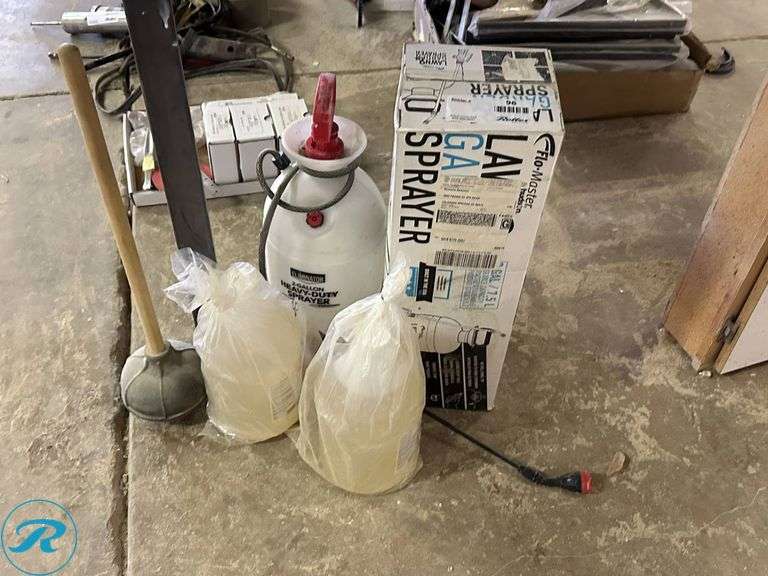 (2) Hand Pump Sprayers With (2) Gallons of Calcium Chloride Ice Melt ...
