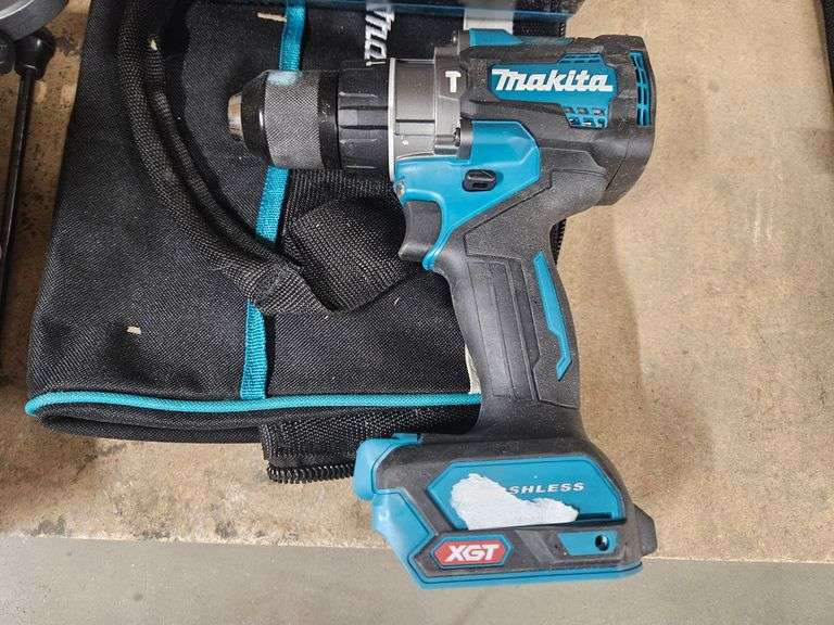 Makita XGT GPH01 Hammer Drill, GDT01 Impact Driver, BL4025 Battery ...