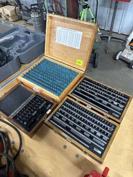 Model M-1 Pin Gage Set Minus .061-.250, (2) Gage Block Sets Economy ...