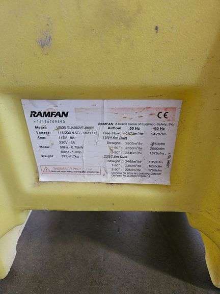 Ramfan UB30-EJ4002/EJ8002 Turboforce Ventilator, Electric - Roller Auctions