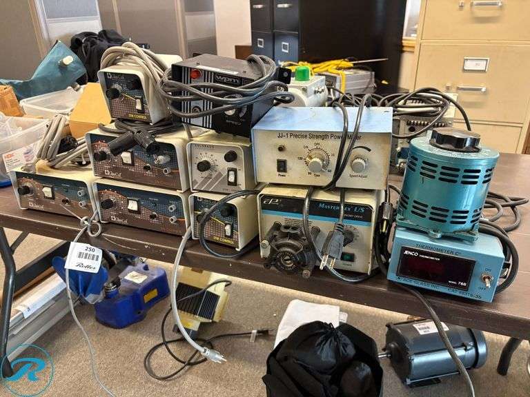 Laboratory Equipment Including Glas-Col Stir Controllers, Jenco ...