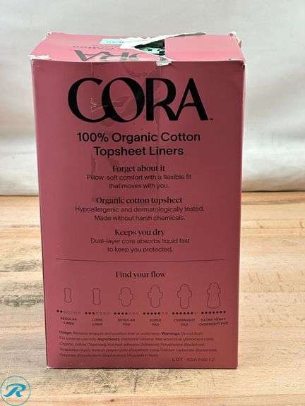 Cora: 100% Organic Cotton Topsheet Liners, 160ct- New/ Open Box ...