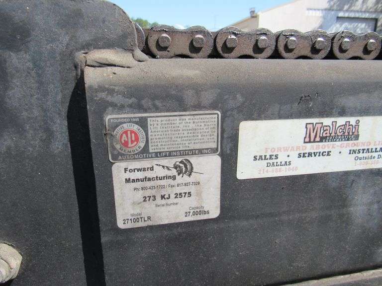 DRIVE UP AUTOMOTIVE LIFT, FORWARD MDL 27100TLR 27,000-LB CAPACITY ...