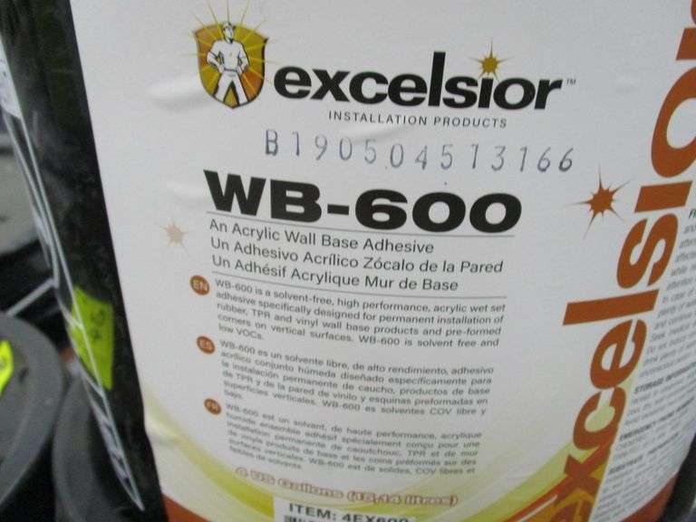 PALLET, (23) 4-GALLON CONTAINERS, EXCELSIOR WB-600 ADHESIVE **Located ...