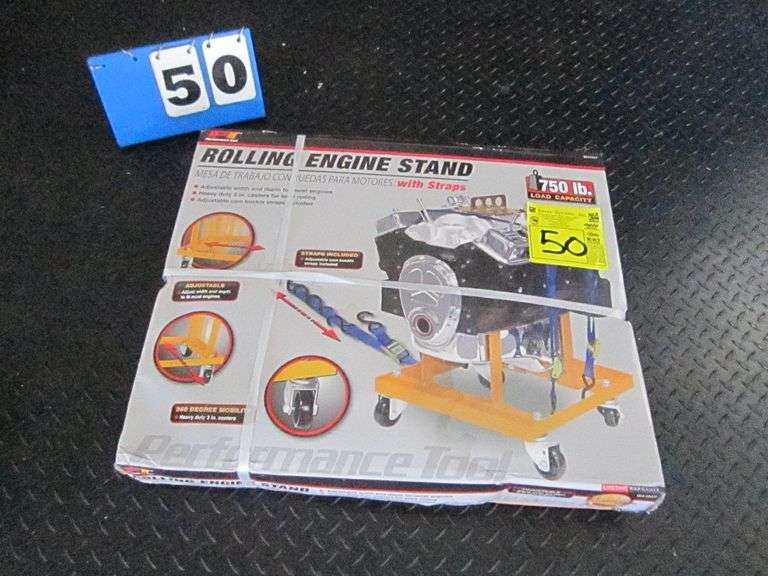 PT PERFORMANCE ROLLING ENGINE STAND, #W41037, NOTED AS NEW IN BOX - Rosen Systems