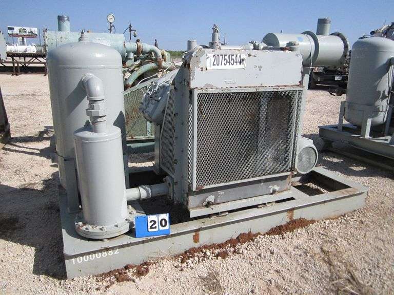 GARDNER-DENVER LP GAS COMPRESSOR, 2-WAF-13, PALLET MOUNTED, 50-HP ...