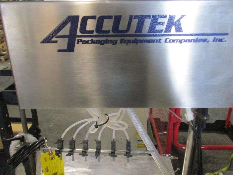 ACCUTEK 6-HEAD MICRO FILLER MDL 00-003-000, S/N A-17206018, MFG 2020 ON ...