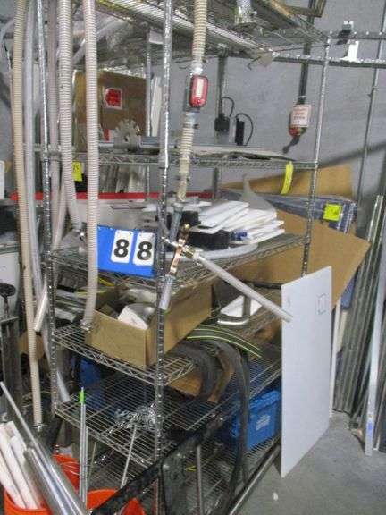 LOT, (2) METRO RACKS WITH CONTENTS INCLUDING ASSORTED FILLER TUBES ...