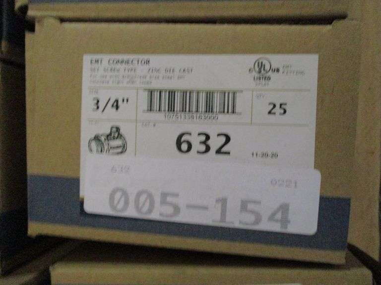 ASSORTED BOXES OF TOPAZ EMT CONNECTORS, STRAPS, COUPLINGS, SERVICE ...