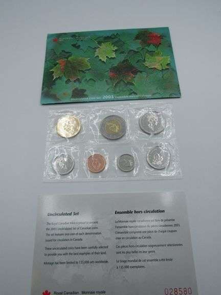2003 Royal Canadian Mint Uncirculated Coin Set - Rosen Systems