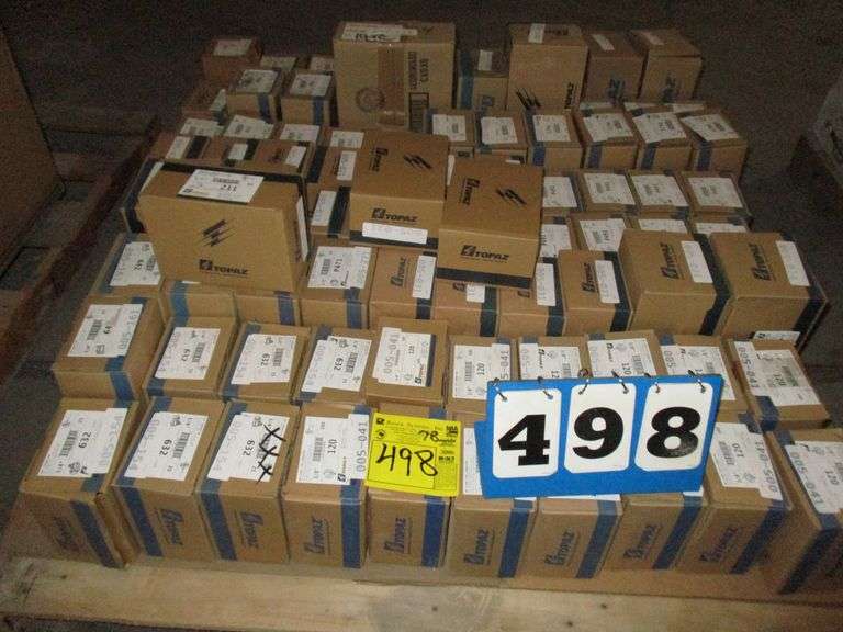 ASSORTED BOXES OF TOPAZ EMT CONNECTORS, STRAPS, COUPLINGS, SERVICE ...