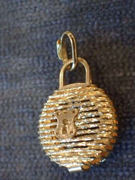 18 KARAT GOLD LOCK SHAPED PENDANT STAMPED 750 - Rosen Systems