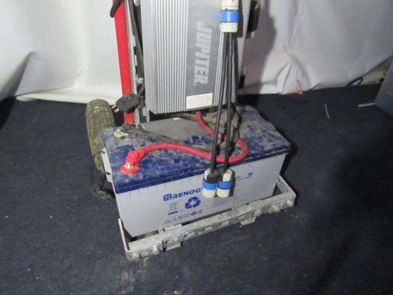 PORTABLE ELECTRICAL POWER UNIT, MOUNTED TO HAND TRUCK, INCLUDES BATTERY ...