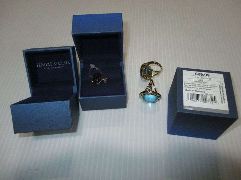 BOX, APPROX. (222) TEMPLE ST CLAIR FOR TARGET RINGS, ASSORTED COLORS ...