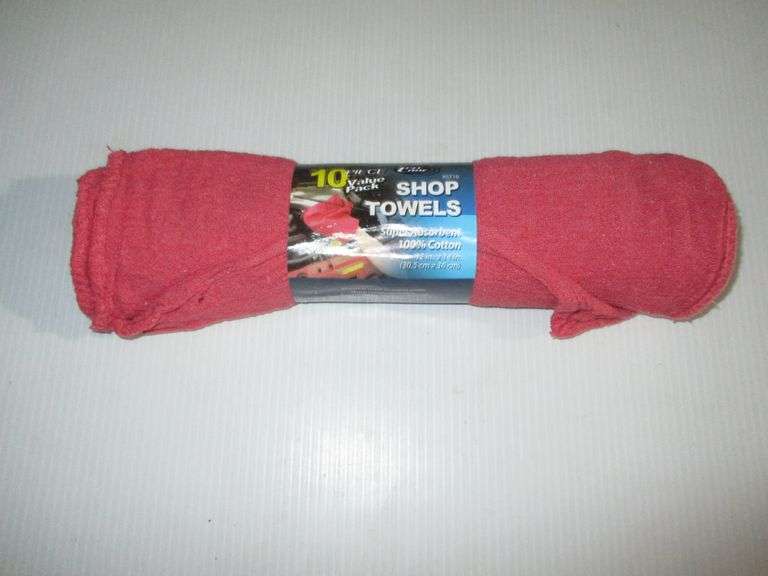 BOX OF RED SHOP RAGS WITH 24-10 PACKS, (SOLD 3 x THE MONEY) - Rosen Systems