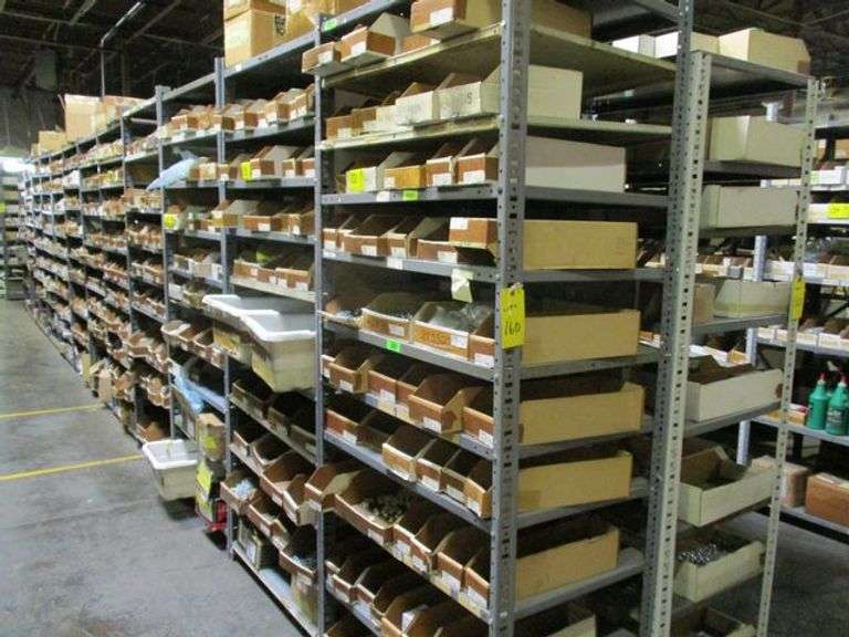 ASSORTED AUTOMOTIVE FASTENERS IN (24) SECTIONS OF SHELVING INCLUDING ...