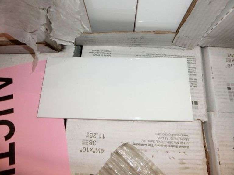 PALLET, CERAMIC TILE 4-1/4" X 10" WHITE APPROX. (60) CASES 38-PER CASE ...