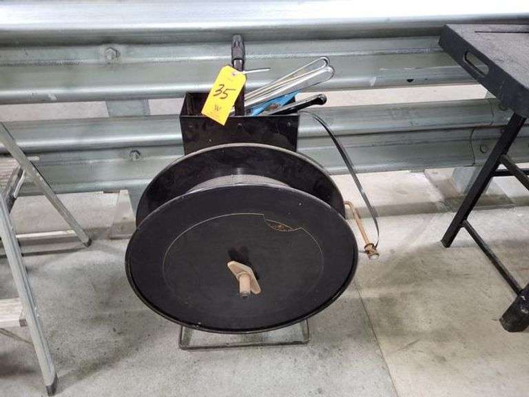 Portable Strapping Cart, with plastic strapping & (2) strapping tools ...