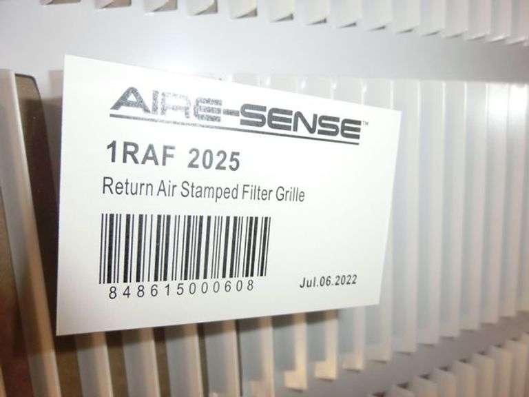 PALLET, AIRE SENSE RETURN AIR STAMPED FILTER GRILLE MDL 1RAF 2025, 16 ...