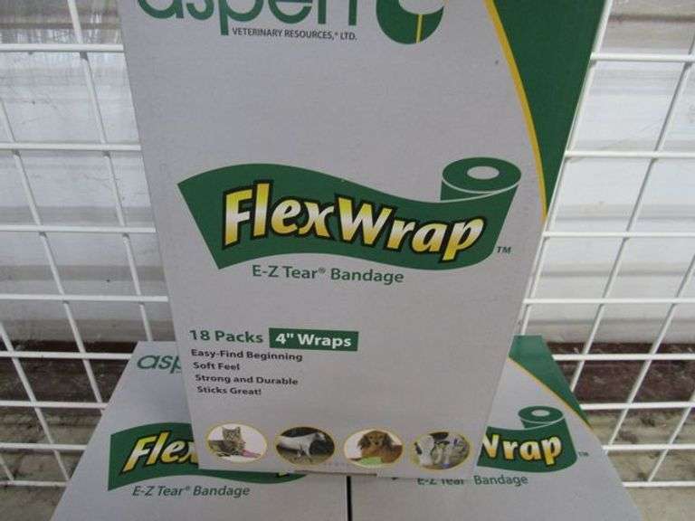 ASPEN FLEX WRAP E-Z TEAR BANDAGES, 18-PACKS PER BOX, 4" WRAPS, (sold 5x ...
