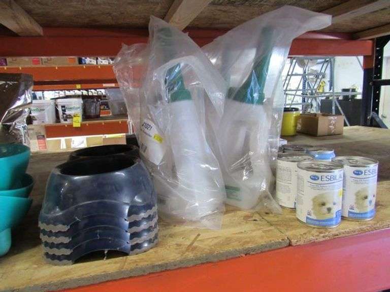 LOT, ASSORTED CAT BOWLS, ESBILAC FORMULA & BOVINE EASY DRENCHER - Rosen ...