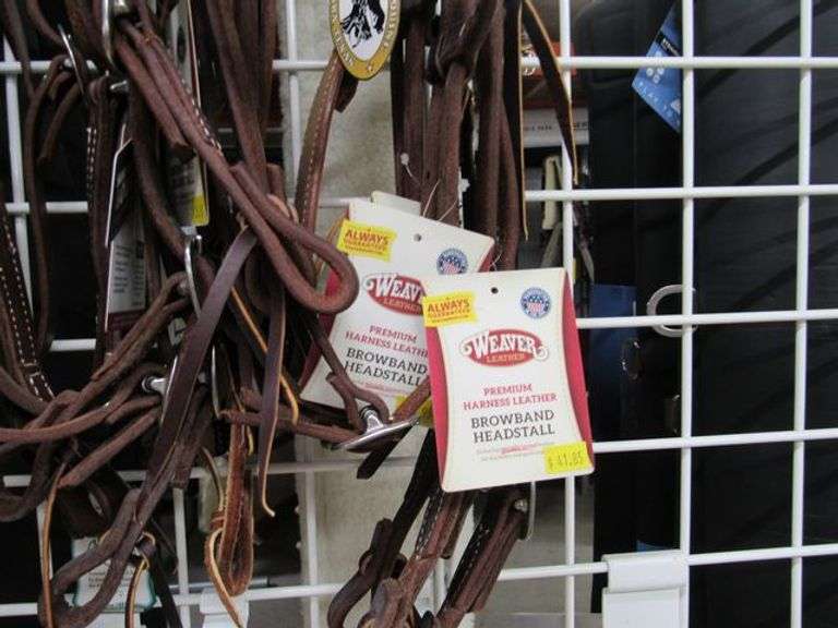 APPROX. (21) ASSORTED LEATHER HARNESSES ON GRID - Rosen Systems