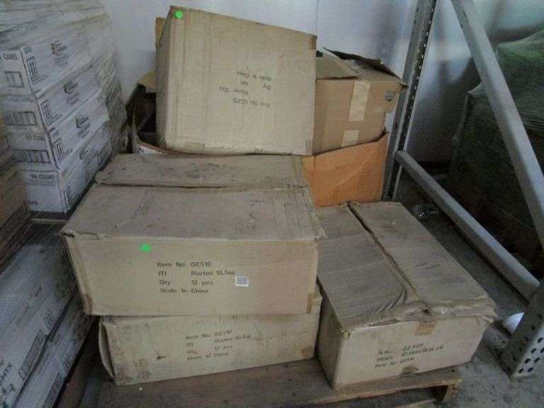 CONTENTS OF (3) SKIDS IN PALLET RACK, INCLUDES LIQUID WAX CANDLES ...