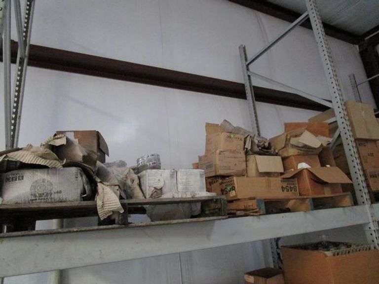 CONTENTS ON (4) PALLET RACKS IN (1) SECTION OF PALLET RACKING, INCLUDES ...