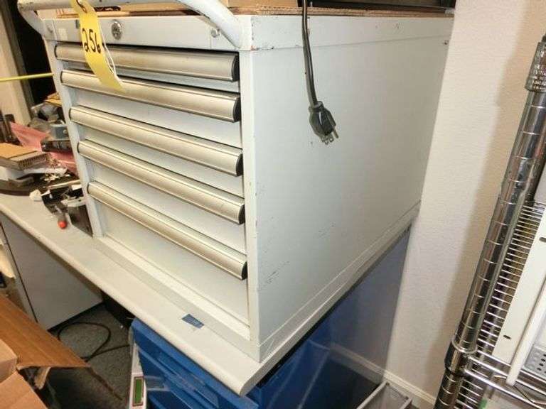 *EMPTY* LISTA 5-DRAWER DESKTOP TOOL CABINET *NO KEY* - APPROX. 22" X 28 ...